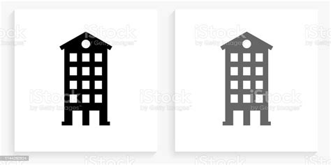 建築黑白廣場圖示向量圖形及更多不動產圖片 不動產 住宅建築 公寓 Istock