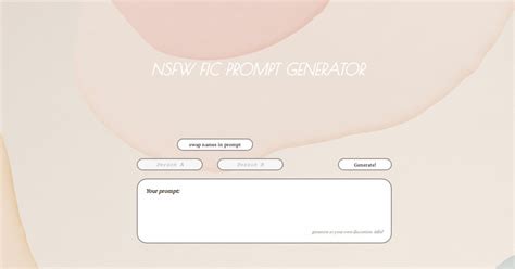 NSFW Fic Prompt Generator