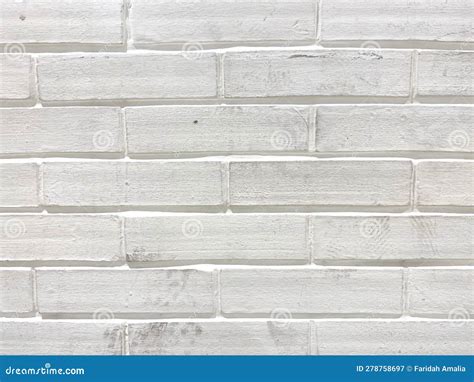Dusty White Bricks Wall Paper Texture Stock Image Image Of Home Tile