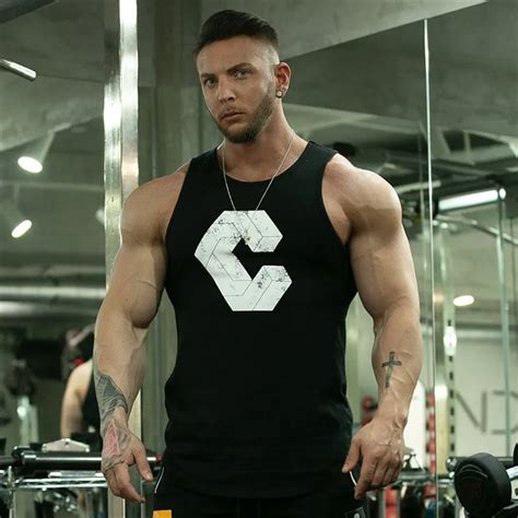 Mens Cotton Gym And Fitness Tank Tops Mens Fitness Apparel Mens