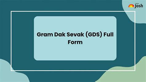 Gds Full Form Gds Stands For Gramin Dak Sevak