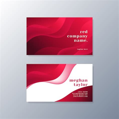 Free Vector Gradient Red Business Card