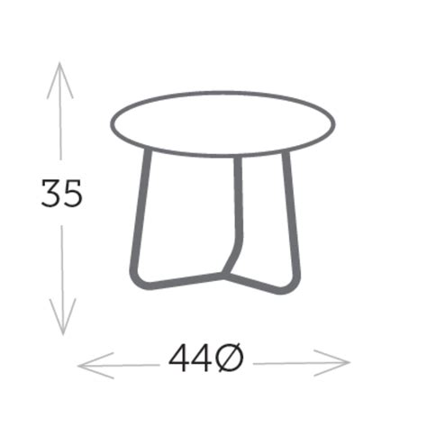 Apollo Mesa Auxiliar Redonda ø44cm Alaire