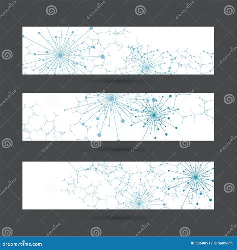 Array With Dynamic Emitted Particles Stock Vector Illustration Of Cyberspace Footer 58688917