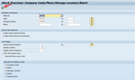 material availability stock check sapcodes