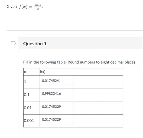 Solved Finding Limit Numerically Please Help Me Understand