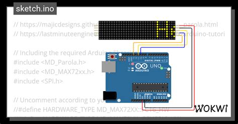 Max7219test Wokwi Esp32 Stm32 Arduino Simulator