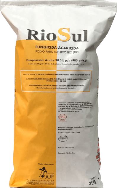 Azufre fluidificado Riosul Agrocentro Abonos Vélez