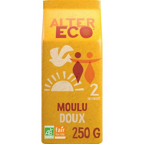 Café moulu doux bio ALTER ECO le sachet de 250 g à Prix Carrefour