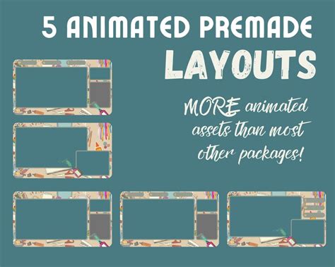 Animated Twitch Overlay Package Artistcrafting Theme Etsy Canada