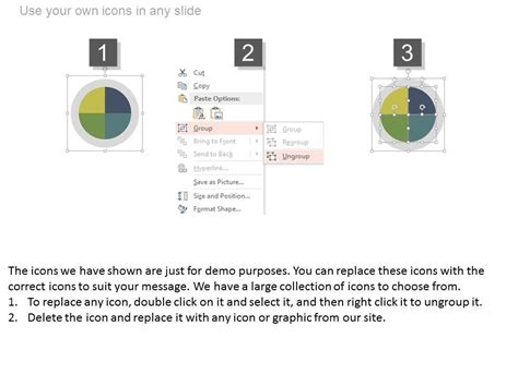 Four Steps In Circle Chart Powerpoint Template