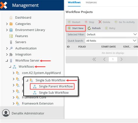 how to create a workflow with a single sub workflow