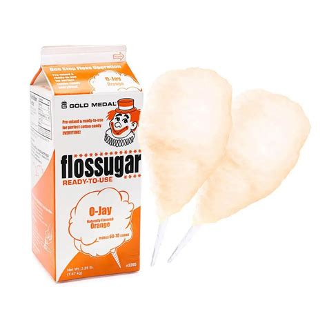 Cotton Candy Floss Sugar Orange Half Gallon Carton Sale Bestcandyshop