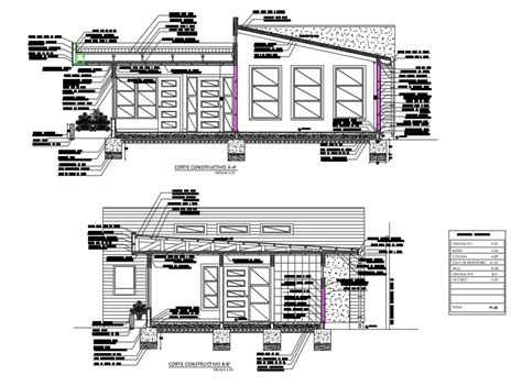 Register Office Facade And Back Constructive Sectional Details Dwg File Cadbull