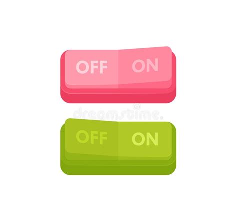 turn on or off button set realistic toggle switch on or off switch