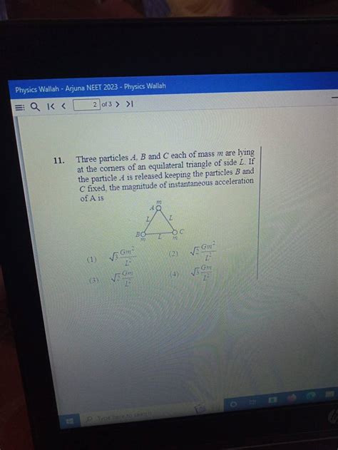Physics Wallah Arjuna Neet 2023 Physics Wallah ≡01 11 Three Particl