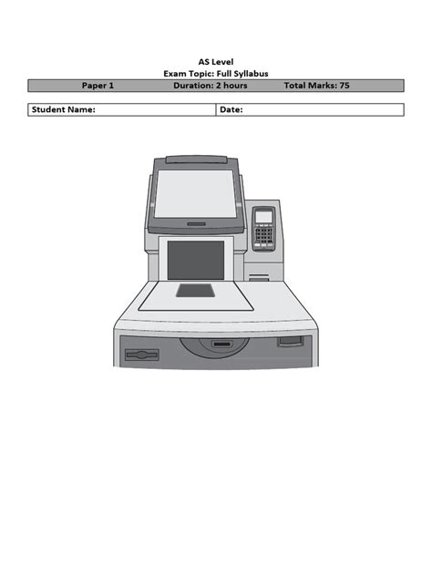 Csc9618as Mock 2 Paper 1 Pdf Databases Computer Architecture