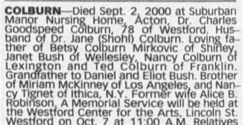 Dr Charles Goodspeed Colburn 1922 2000 Find A Grave Memorial
