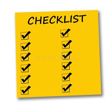 Checklist Stock Vector Illustration Of Review Agenda