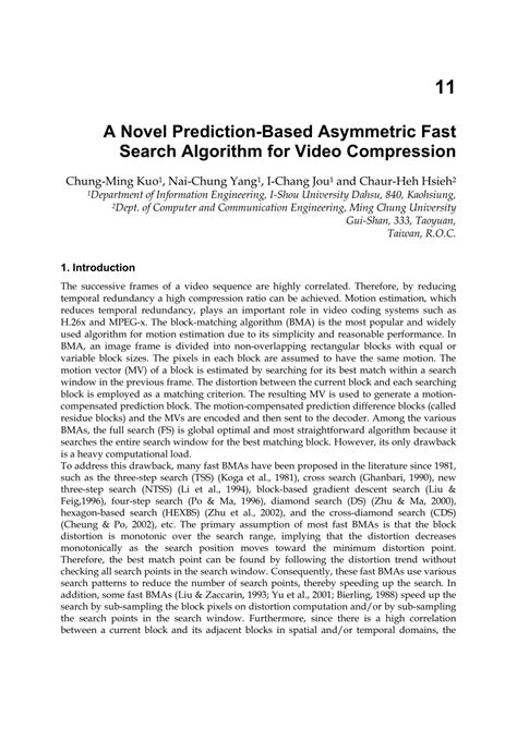 pdf a novel prediction based asymmetric fast search algorithm for
