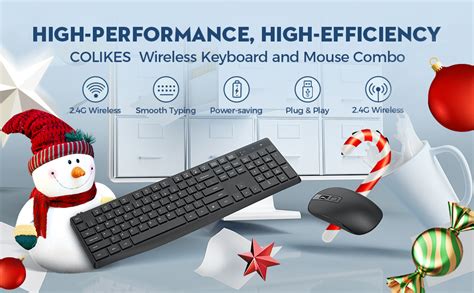 Wireless Keyboard And Mouse Combo Colikes 2 4g Usb Cordless Mouse And Keyboard 3