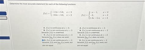 Solved A F X Is Continuous At X B F X Is Not Chegg