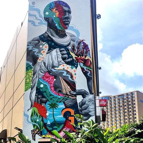 Tristan Eaton Tamuning Guam Graffiti Painting Graffiti Wall Art