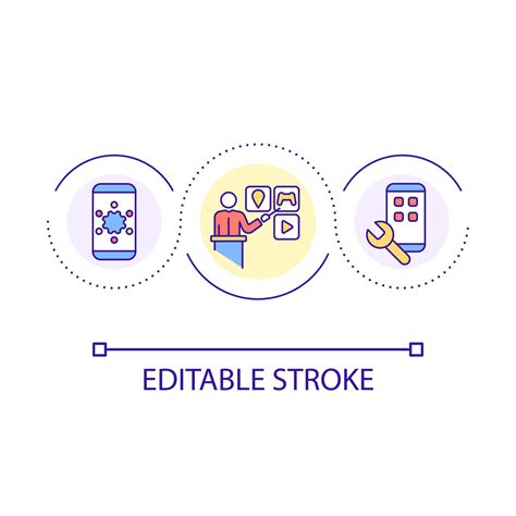 Introducing Digital Product Loop Concept Icon Creating Application