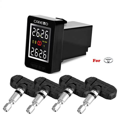 Hot CAREUD TPMS U912 Wireless Auto Tire Pressure Monitor for Toyota 4 ...