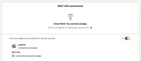 Lakshmi G On Linkedin Linkedinskillassessment