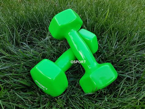 ᐉ Гантель для фитнеса виниловая цельная неразборная Osport Profi 2 кг Fi 0105 Купить