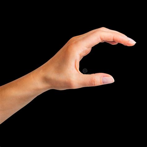 Woman Hand Showing Picking Up Pose Or Holding Stock Image Image Of