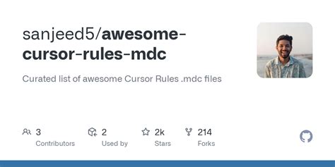 Github Sanjeed5awesome Cursor Rules Mdc Curated List Of Awesome