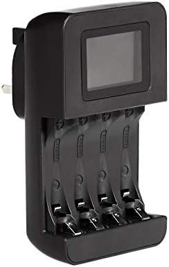 Amazon Basics Intelligent Digital Battery Charger For 4 AA AAA Black