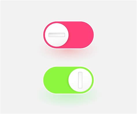 Premium Vector On And Off Toggle Switch Buttons Modern Devices User