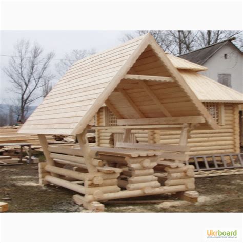 Деревяні будинки бесідки бані із дерева від виробника — Ukrboard Kyiv