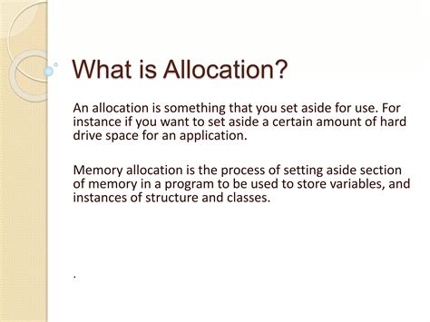 Dynamic Memory Allocation In C Language Ppt