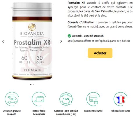Prostalim XR Les Avis Sur Ce Produit De Biovancia