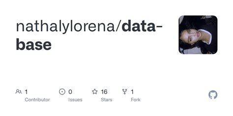 Github Nathalylorena Data Base