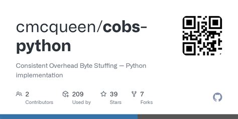 github cmcqueen cobs python consistent overhead byte stuffing