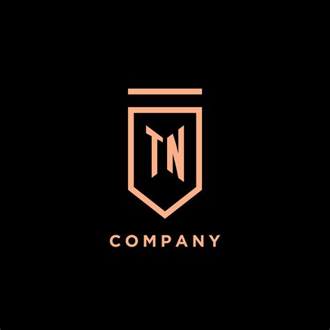 Tn Monogram Initial With Shield Logo Design Icon 23749780 Vector Art At