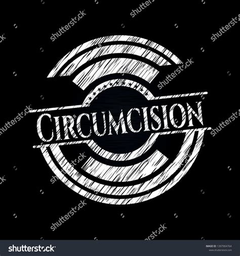 Circumcision Chalk Emblem Vector Illustration Detailed Stock Vector