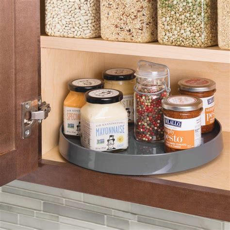 Gris Anthracite Armoire Carrousel Cuisine MDesign Lazy Susan Plateau
