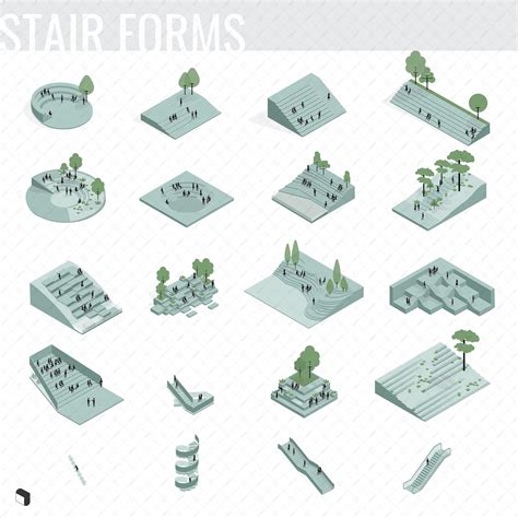 Axonometric Diagram Stair Forms Toffu Co
