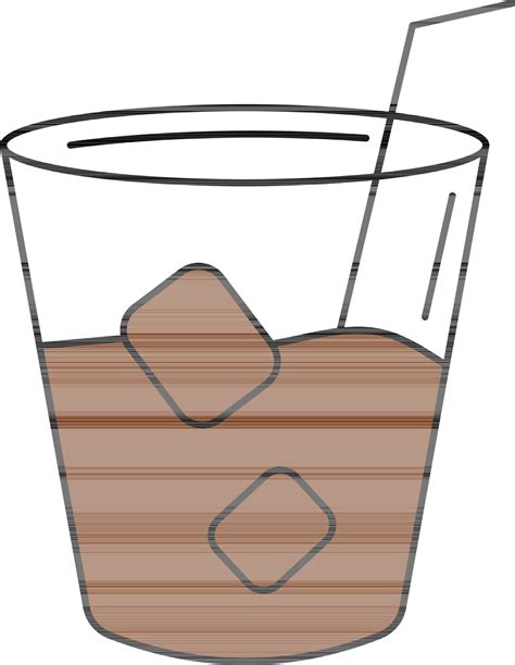 Cold Drink Glass Icon In Brown And White Color 24446795 Vector Art At