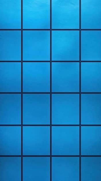 Blue Tiled Grid Pattern Premium Ai Generated Image
