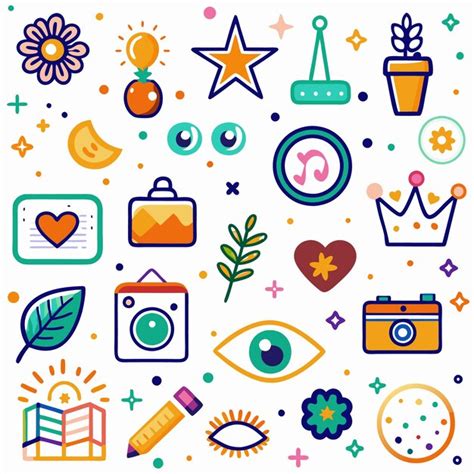 Colorful Scribble Pattern With Various Shapes Premium Ai Generated Vector