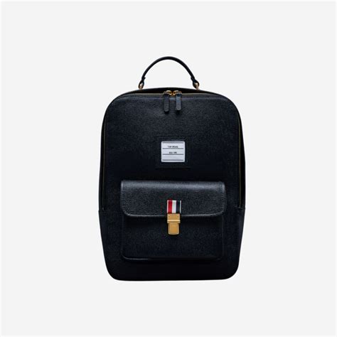 톰브라운 페블 그레인 레더 스쿨백 블랙 Thom Browne Kream