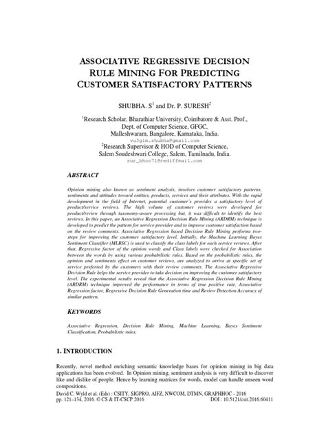 Pdf Associative Regressive Decision Rule Mining For Predicting