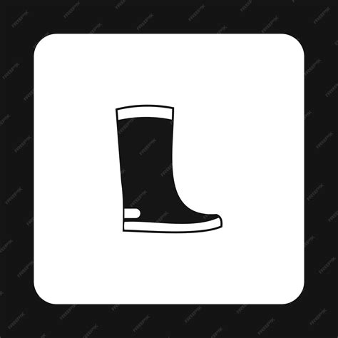 Icono De Botas De Goma En Estilo Simple Aislado Sobre Fondo Blanco